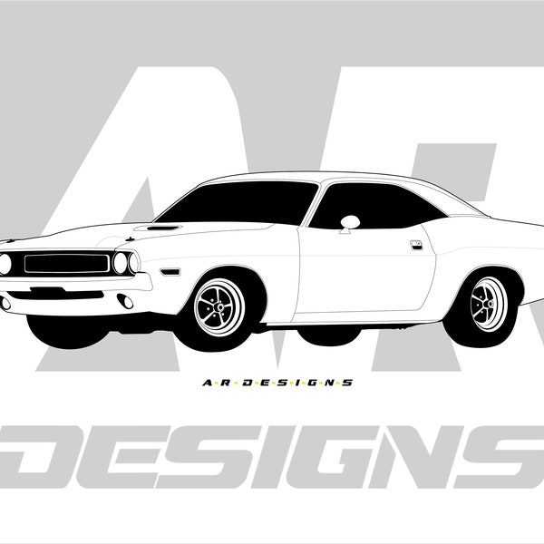 Dodge Challenger Svg - Etsy