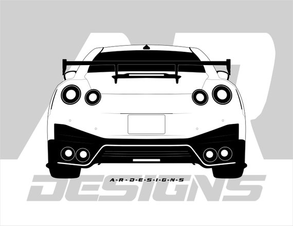 Nissan GTR R35 NISMO Tail Png Jpg Svg - Etsy