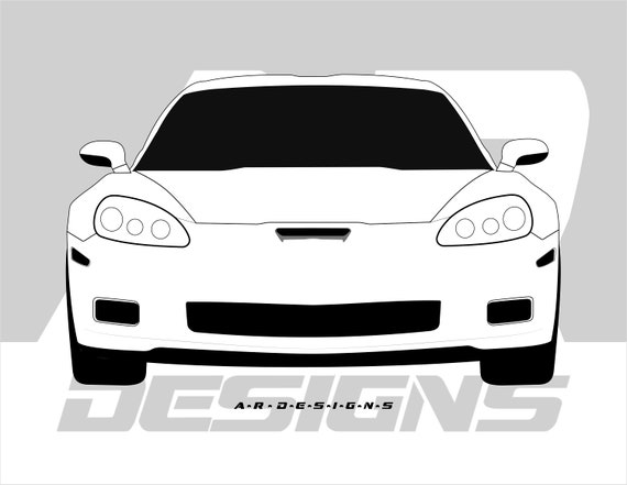 Chevrolet Corvette C6 Z06 Front Png Jpg Svg - Etsy
