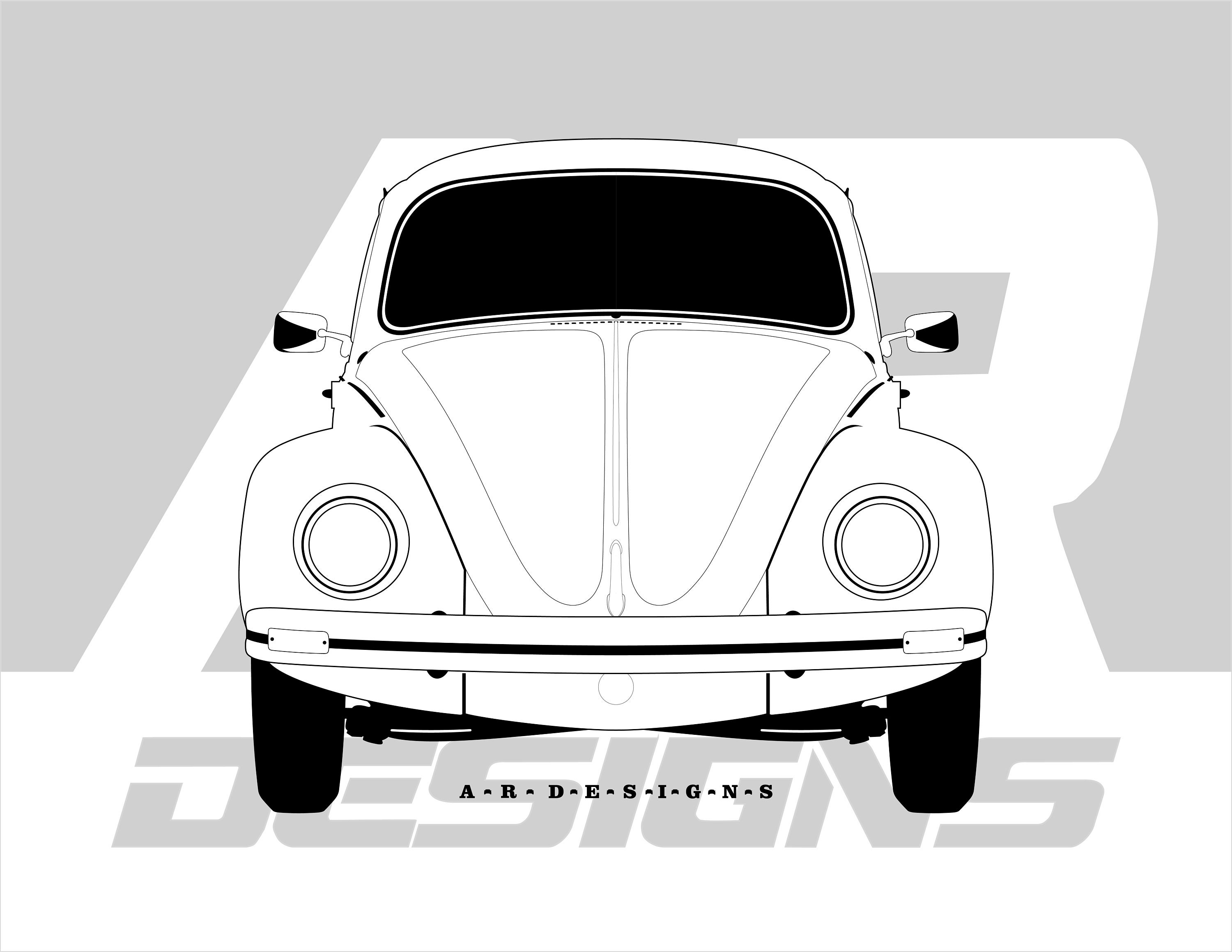 Volkswagen Beetle Front View PNG JPG SVG - Etsy Australia