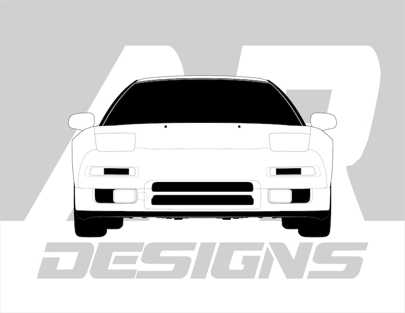 Honda NSX Front View, SVG, PNG, Jpg - Etsy