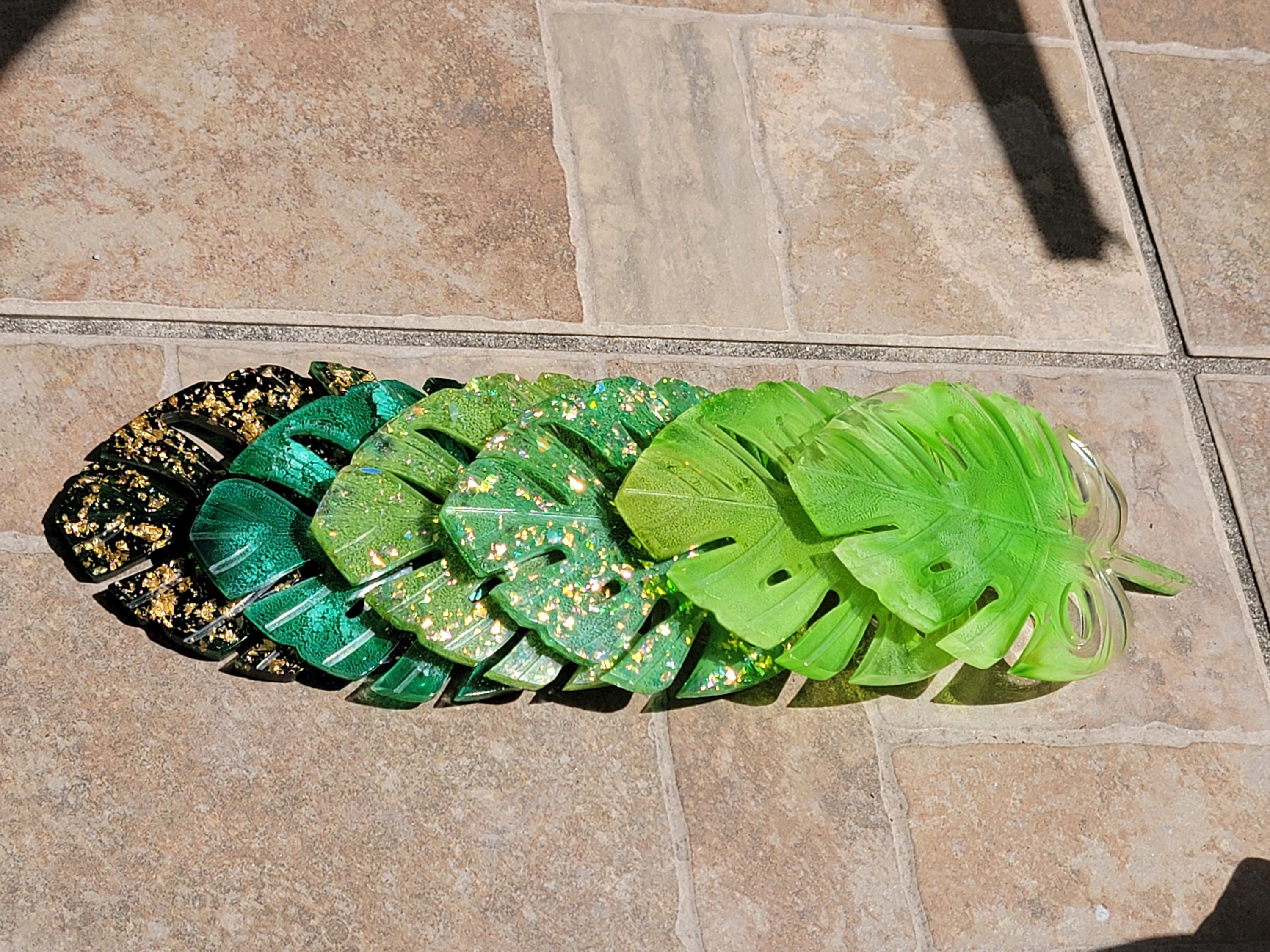 Leaf Coaster Sets / Tealight Holders, Monstera Leaves, Maple Leaves ...