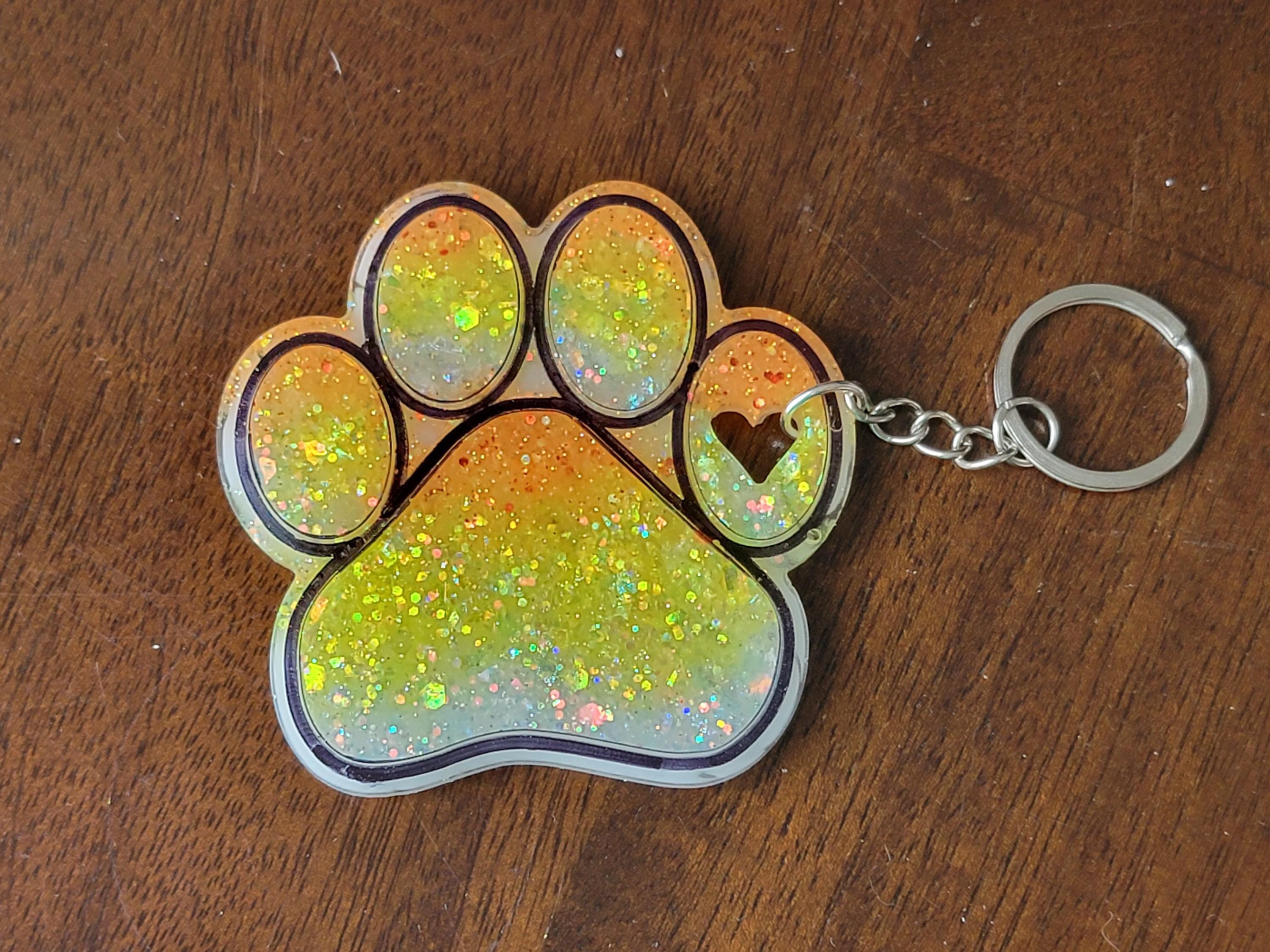 Paw Print Keychains, Puppy Paw, Dogs, Big Cats, Pets - Etsy