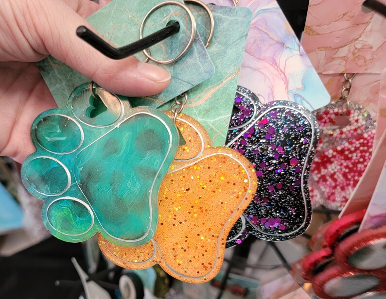 Paw Print Keychains, Puppy Paw, Dogs, Big Cats, Pets - Etsy
