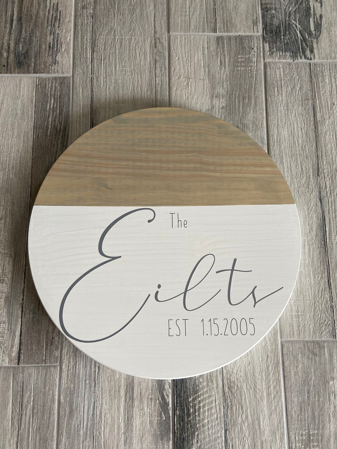 Custom Round Wood Name Sign - Etsy