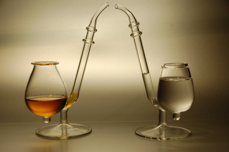 Glass Schnapps Pipe, Glass Cognac Pipe, Wedding Gift, Anniversary ...