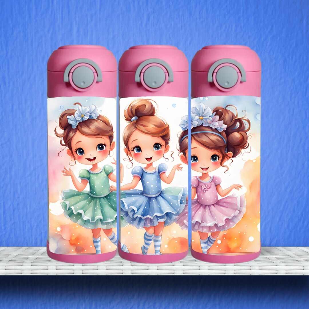 Custom 12 Oz Kids Pop Top Tumblers Cute Ballerina Girls - Etsy