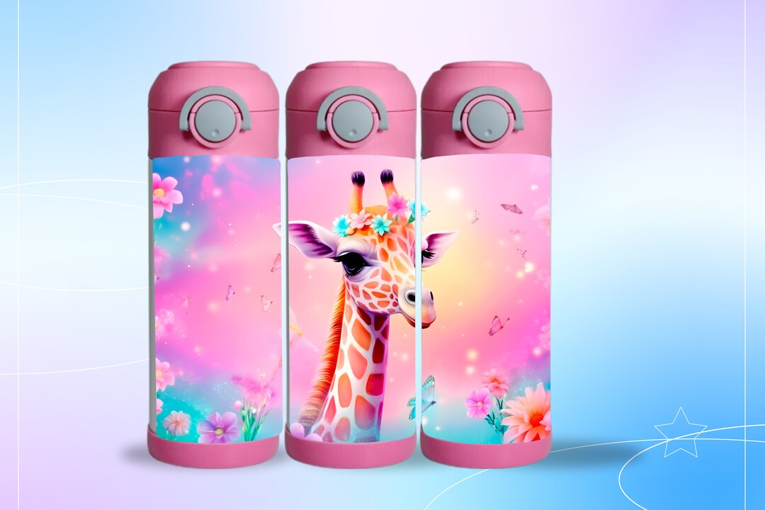 Custom Kids Pop Top Tumblers 12 Oz Cute Giraffe - Etsy
