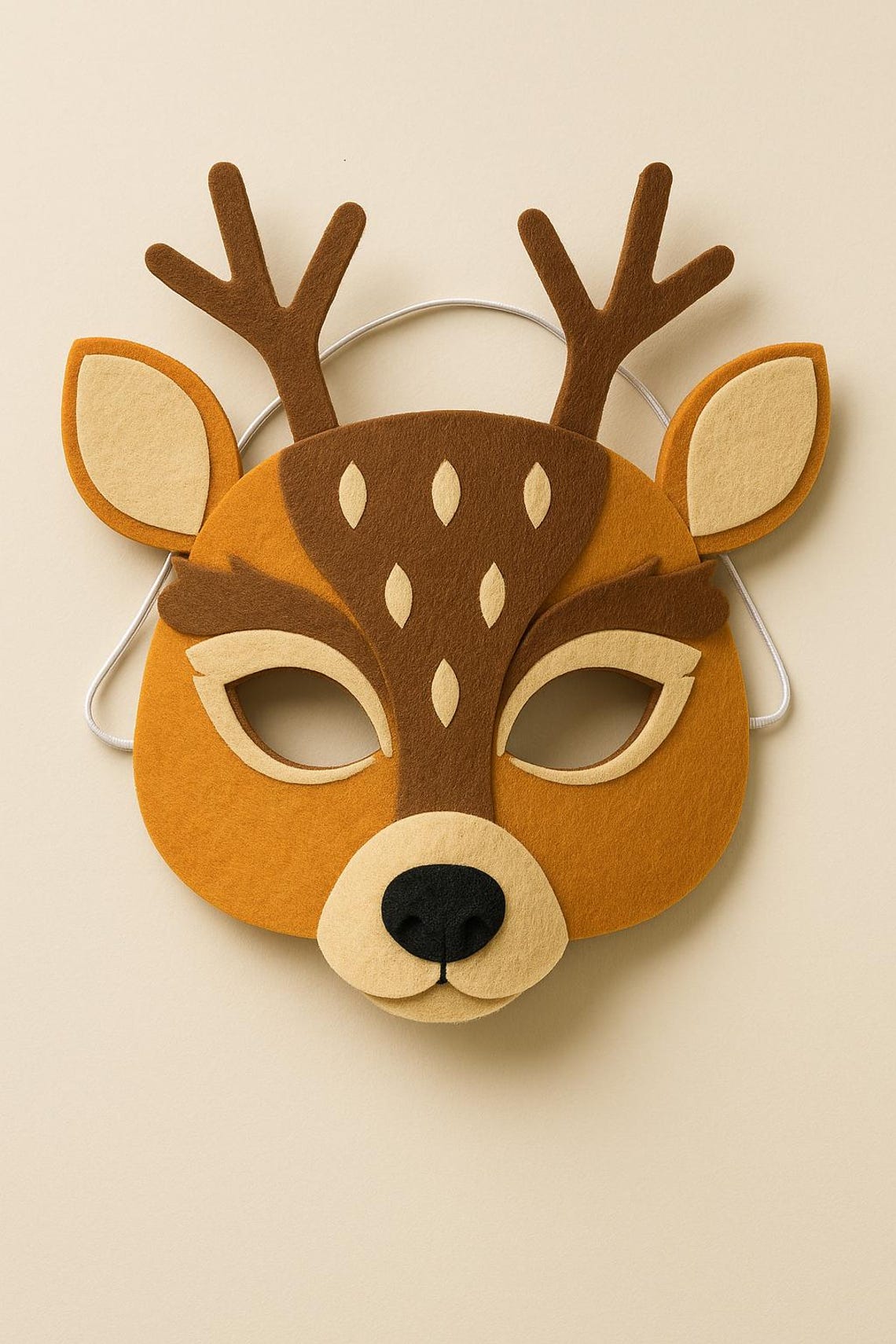 Kid's Reindeer Buck Felt Mask Sewing Pattern: Kid's Woodland Animal ...