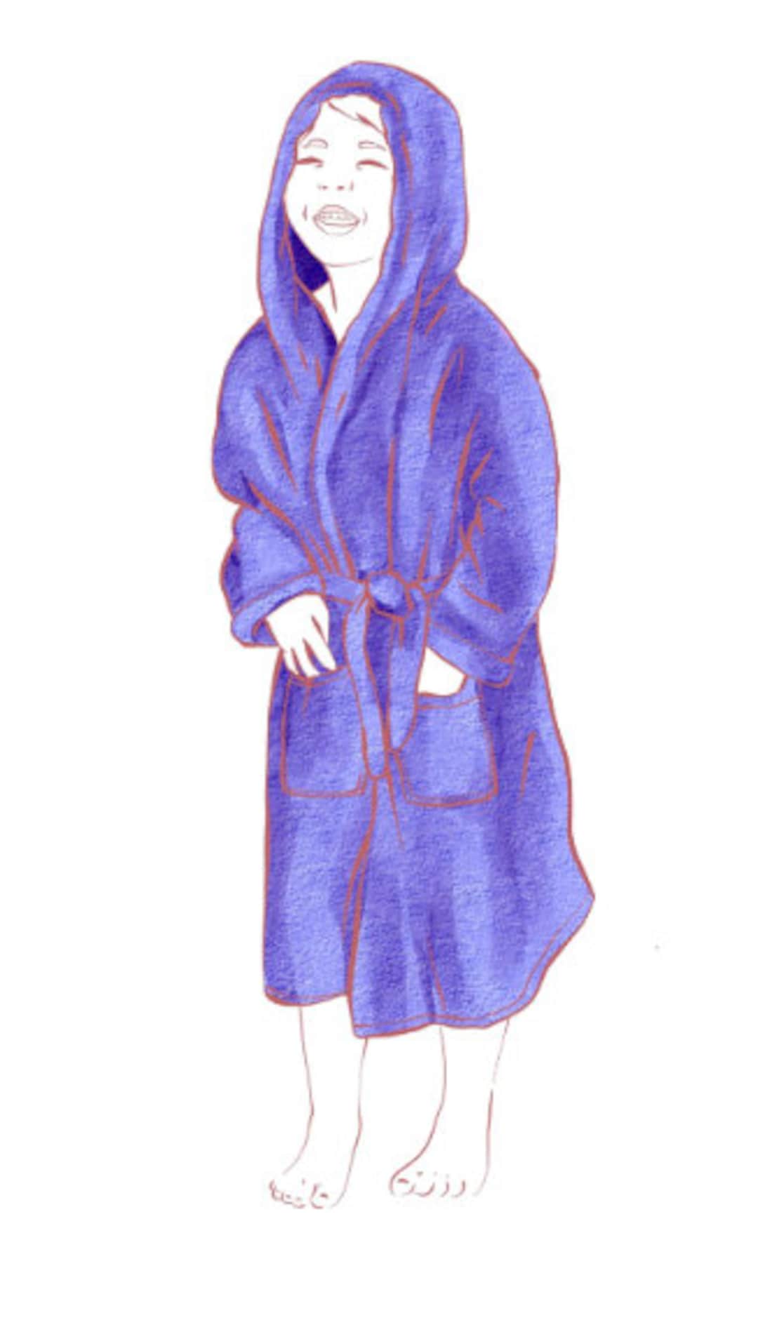 Kid's Plush Robe Pattern PDF Sizes 5-12 | Instant Download | PDF Sewing ...