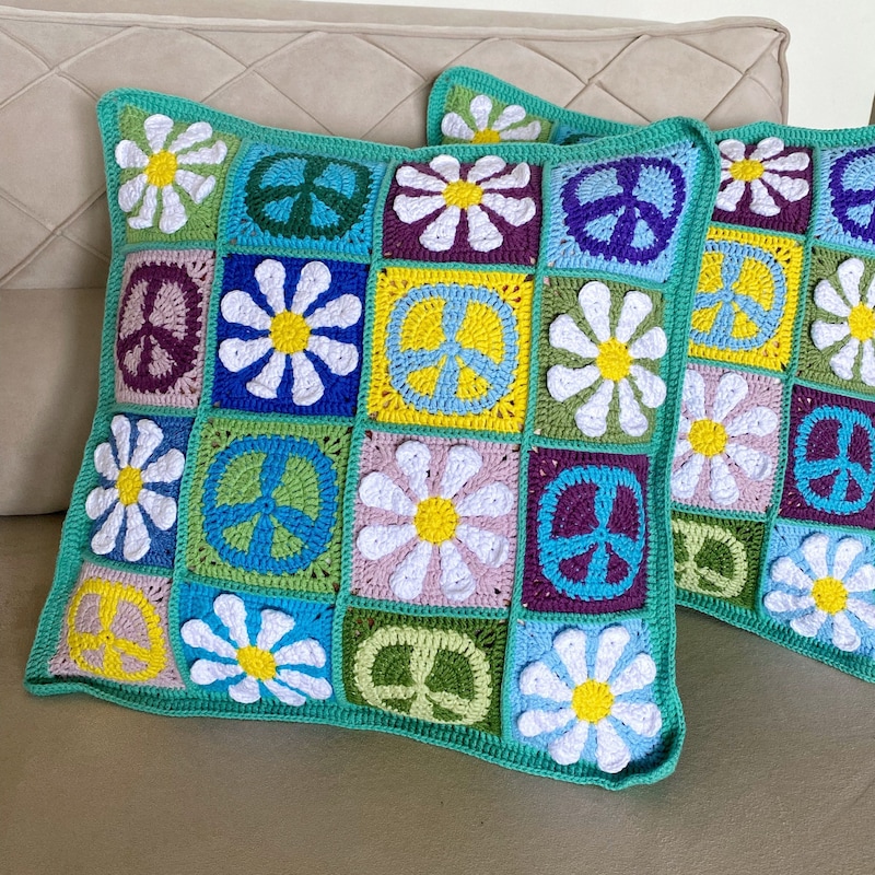 Crochet Peace Sign - Etsy