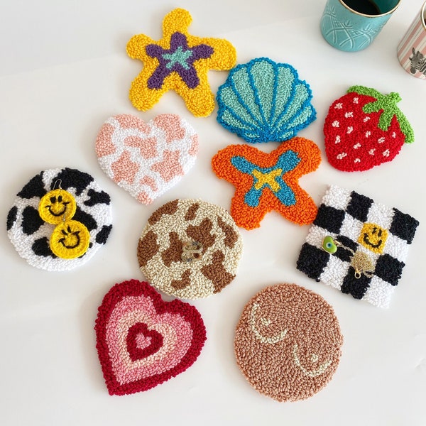 Strawberry Coaster - Etsy