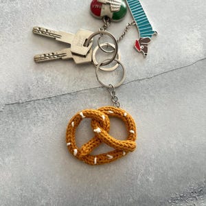 Handmade Cute Crochet Pretzel Keychain,crochet Pretzel Bag Charm ...