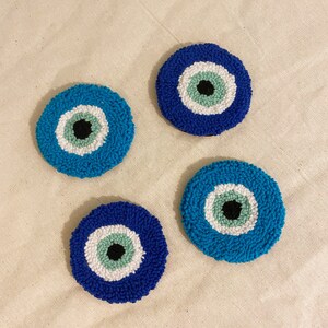 Set of 2 Evil Eye Car Coasters,cute Protection Car Accessories ...
