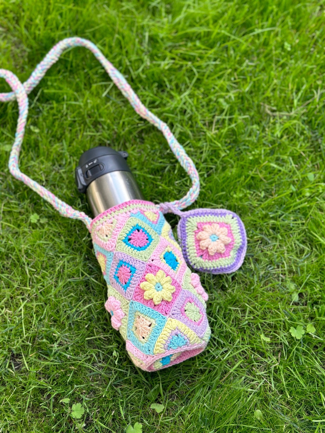 Cute Bottle Holder,crochet Water Bottle Carrier for Daily Walk Hiking ...