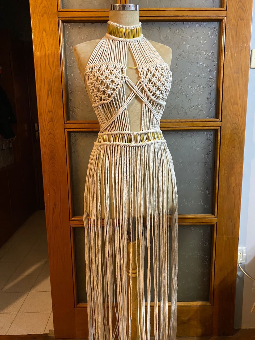 Boho Macrame Dress,handmade Festival Clothing,elegant Cocktail Costume ...