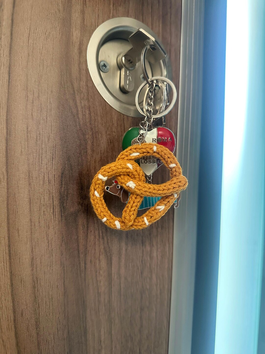 Handmade Cute Crochet Pretzel Keychain,crochet Pretzel Bag Charm ...