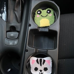 Set of 2 Car Coasters,cute Animal Car Accessories,customisable Car ...