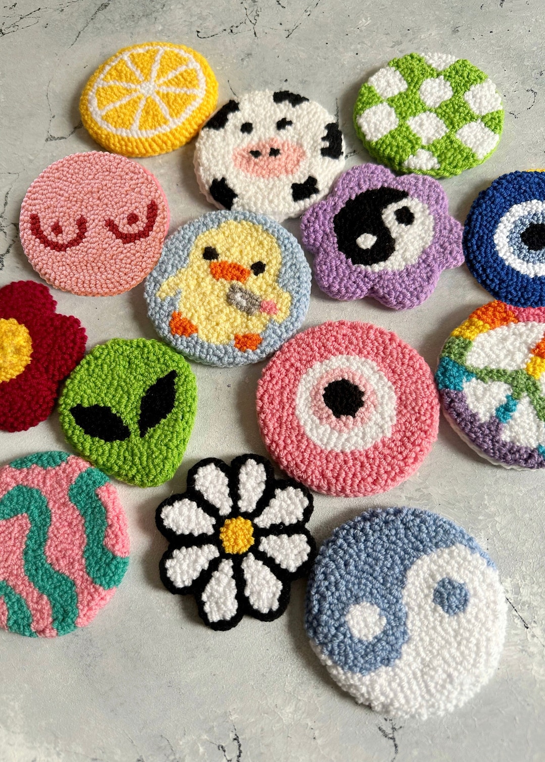 Set of 2 Car Coasters,cute Car Accessories,customisable Car Decor,new ...