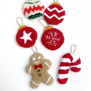 Tufted Christmas Tree Ornaments,merry Xmas Pendants,christmas Tree ...