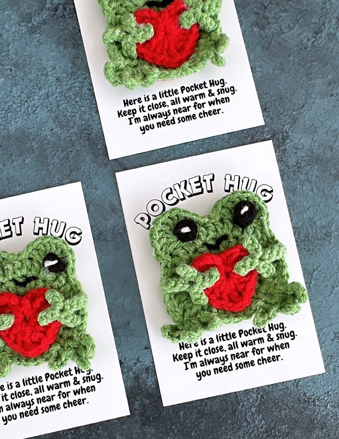 Fun Frog Pocket Hug Gift Card,handmade Christmas Card,crochet Party ...