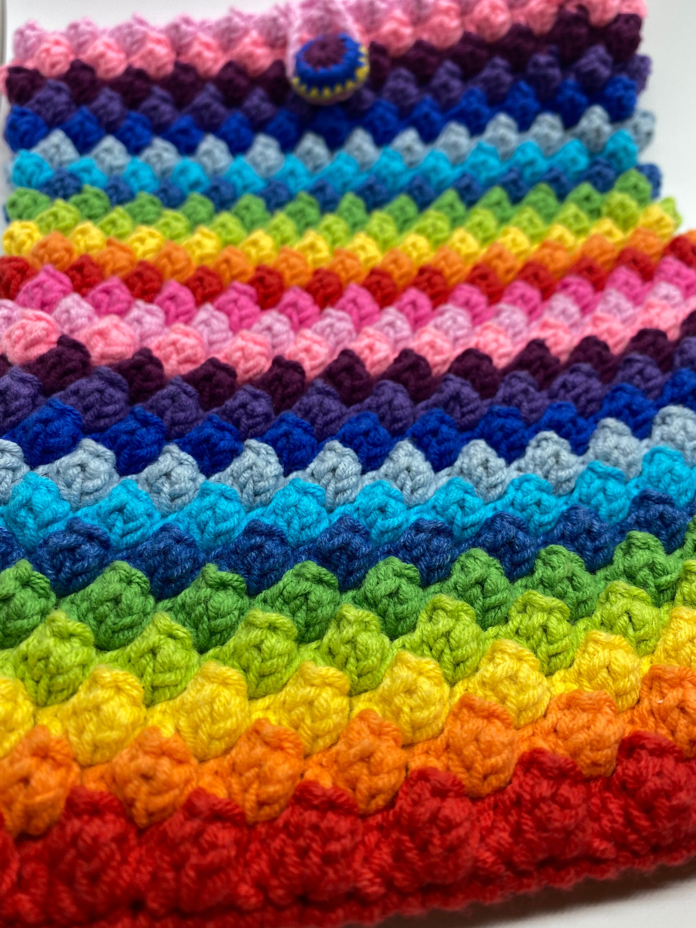 Handmade Crochet Tablet Cover,rainbow Mobile Device Cover,crochet ...