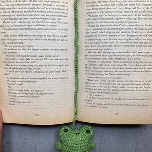 Cute Frog Crochet Bookmark, Embroidery Book String Accessories, Honey ...
