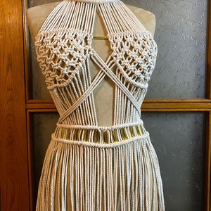 Boho Macrame Dress,handmade Festival Clothing,elegant Cocktail Costume ...