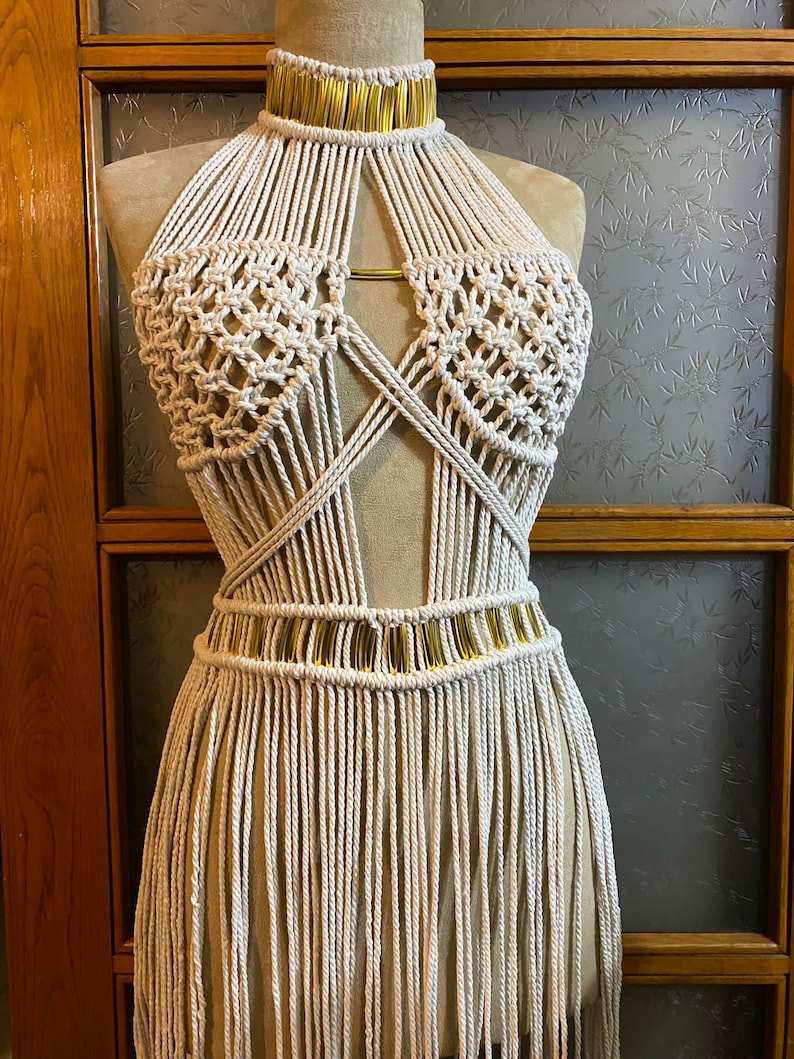 Boho Macrame Dresshandmade Festival Clothingelegant Cocktail - Etsy