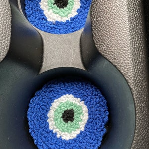Set of 2 Evil Eye Car Coasters,cute Protection Car Accessories ...
