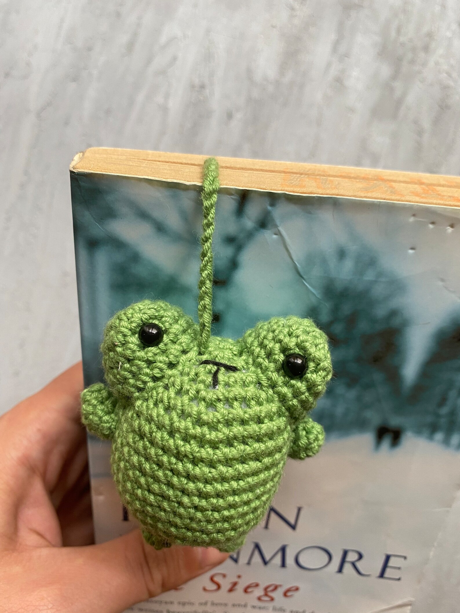 Cute Frog Crochet Bookmark Embroidery Book String - Etsy
