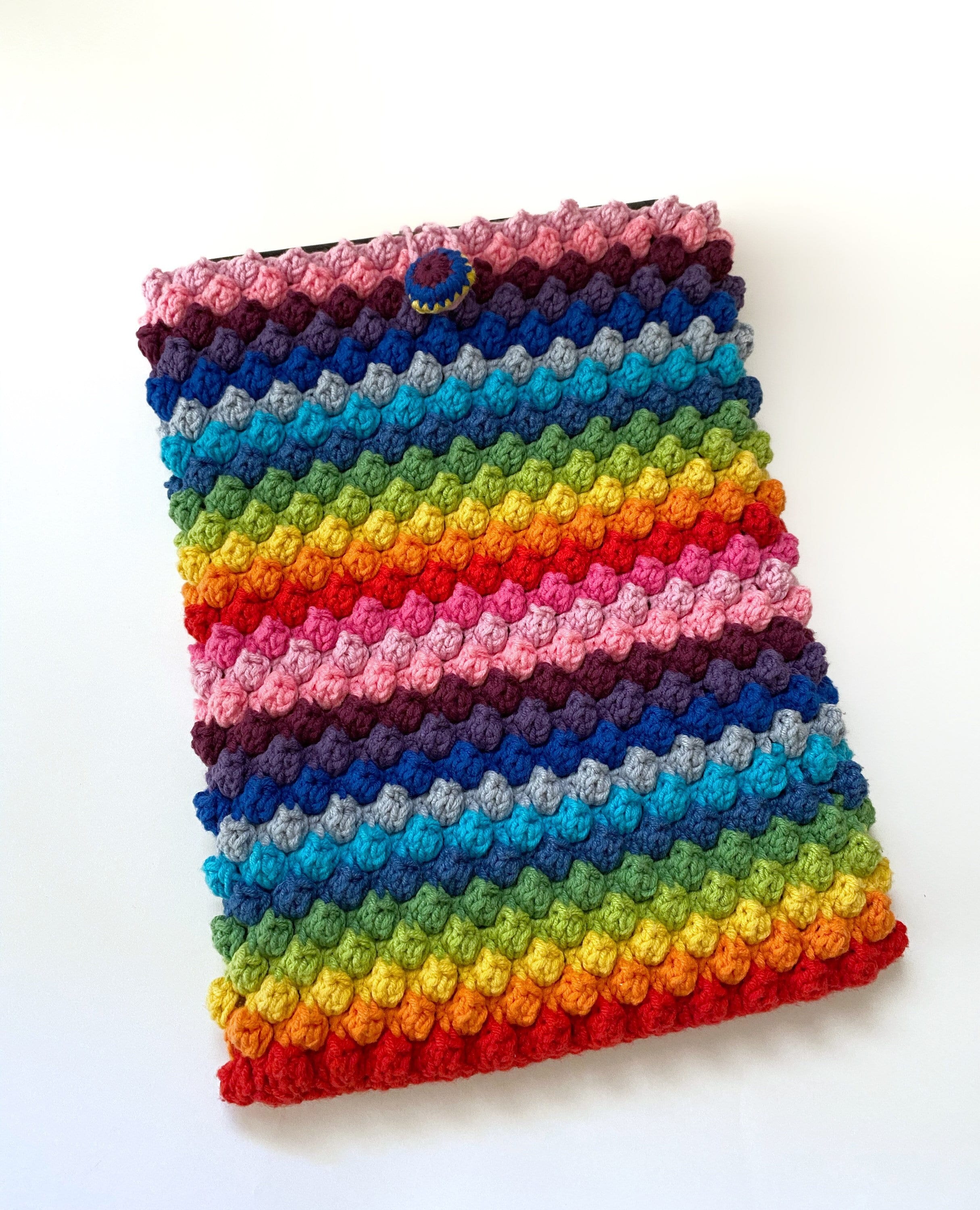 Handmade Crochet Tablet Cover,rainbow Mobile Device Cover,crochet ...