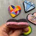 Bookclub Gift, Custom Made Corner Bookmark, Punch Needle Heart Corner ...