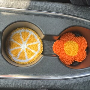Lemon Car Coasters,cute Car Accessories,custom Car Decor,new Car Gift ...