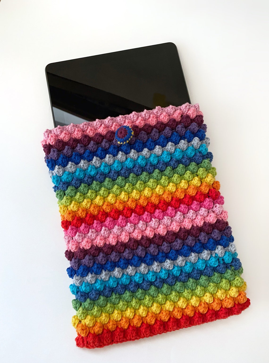 Handmade Crochet Tablet Coverrainbow Mobile Device - Etsy