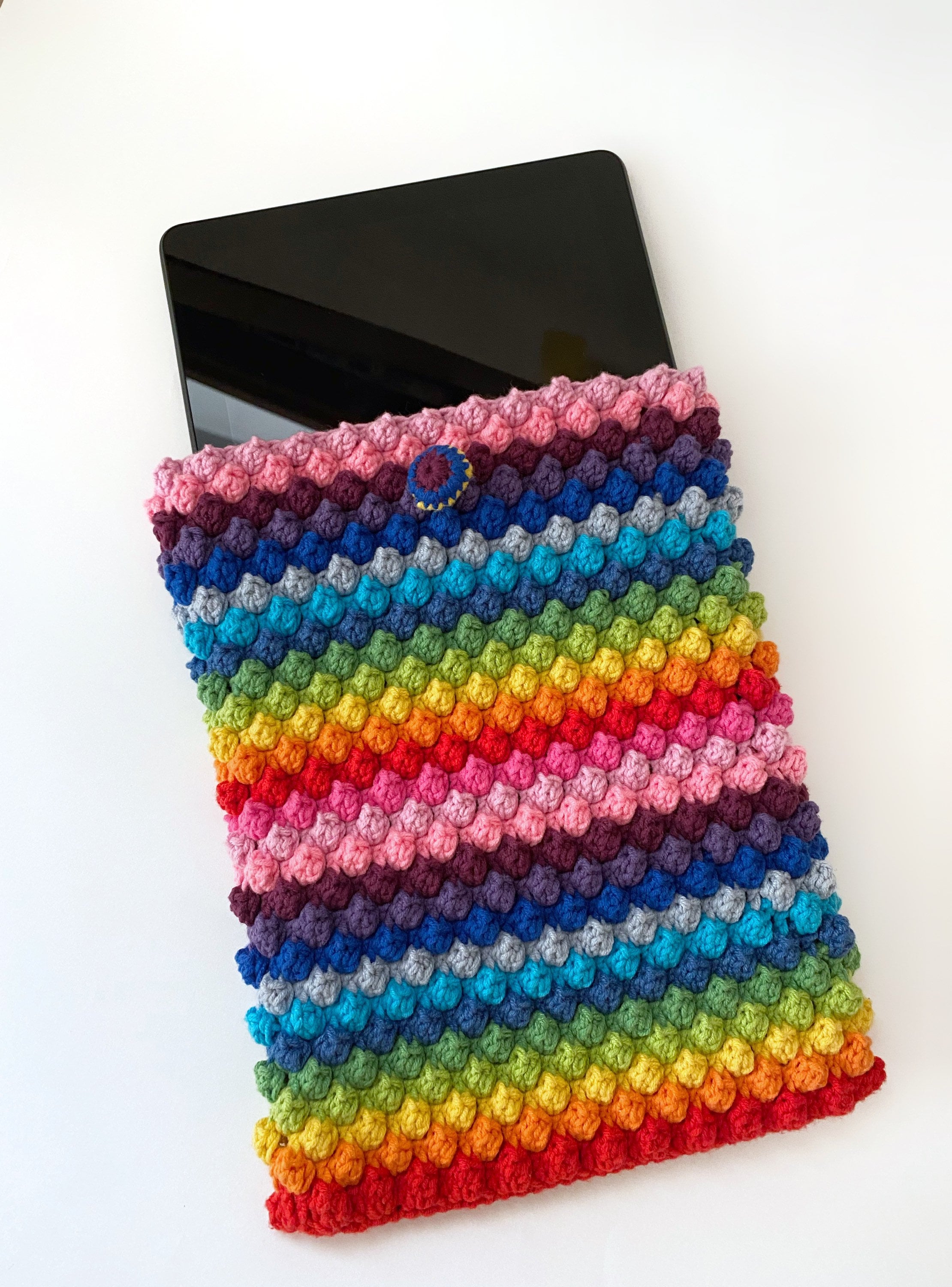 Handmade Crochet Tablet Coverrainbow Mobile Device - Etsy