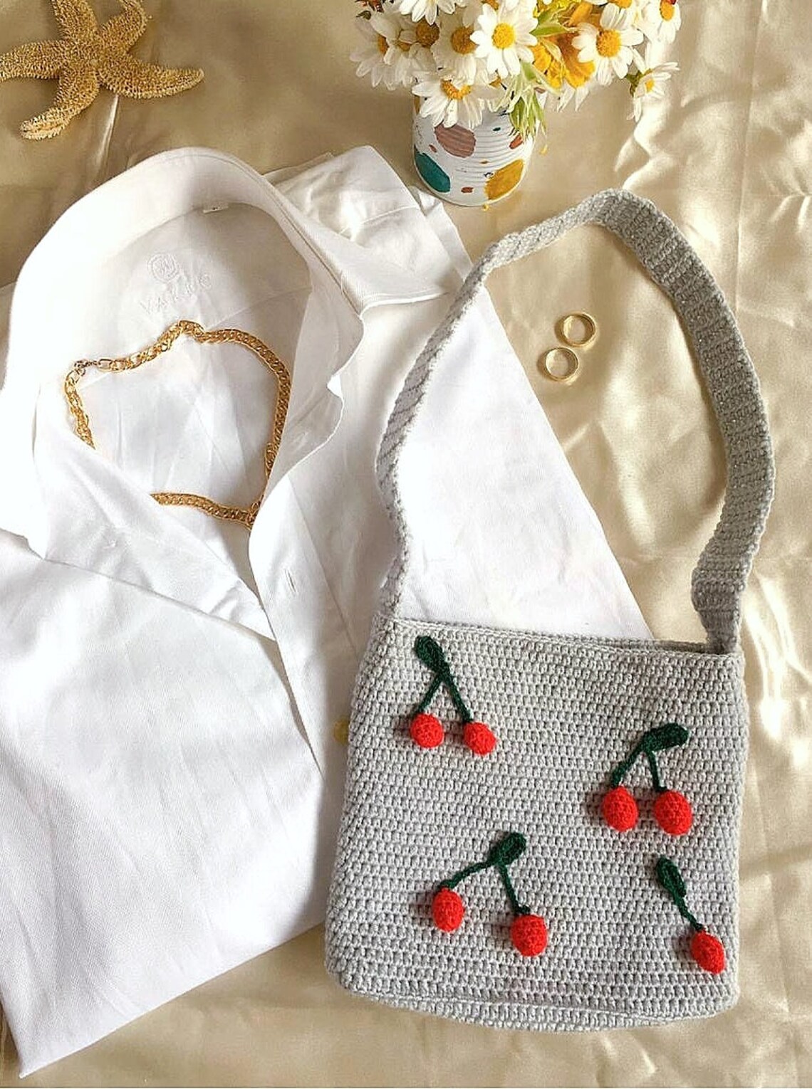 Unique Crochet Bag DesignsHandmade PurseKnitted Shoulder | Etsy