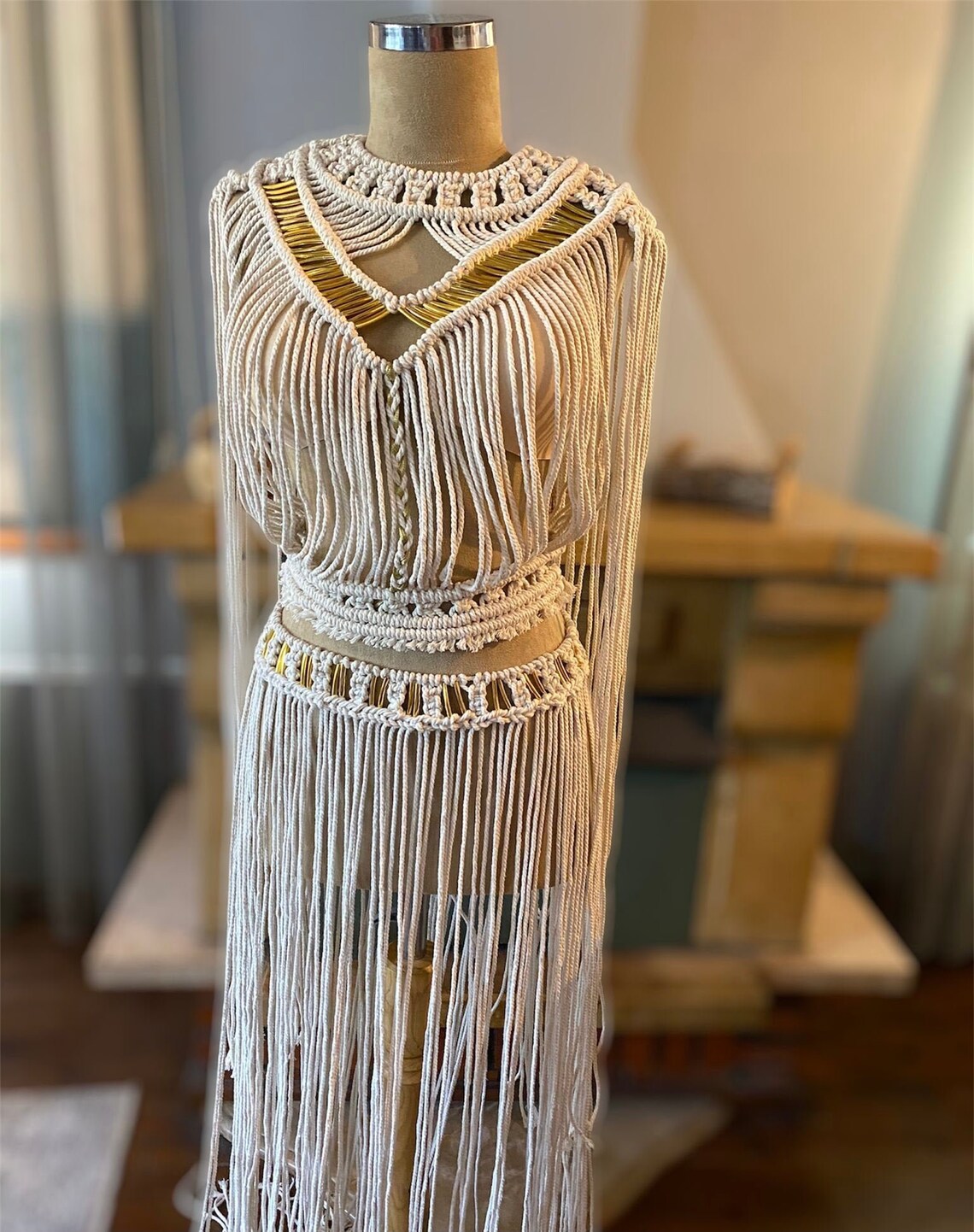 Robe Boho Macrame Vêtements de festival faits à la main | Etsy