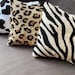 Hand Tufted Zebra Print Punch Needle Pillow Coversblack and - Etsy