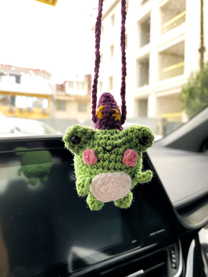 Cute Car Mirror Hanging Accessories Crochet Car Hanger Honey - Etsy
