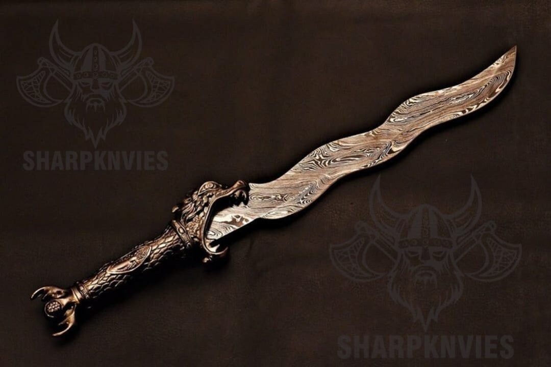 Dragon Sword With Leathersheat - Etsy