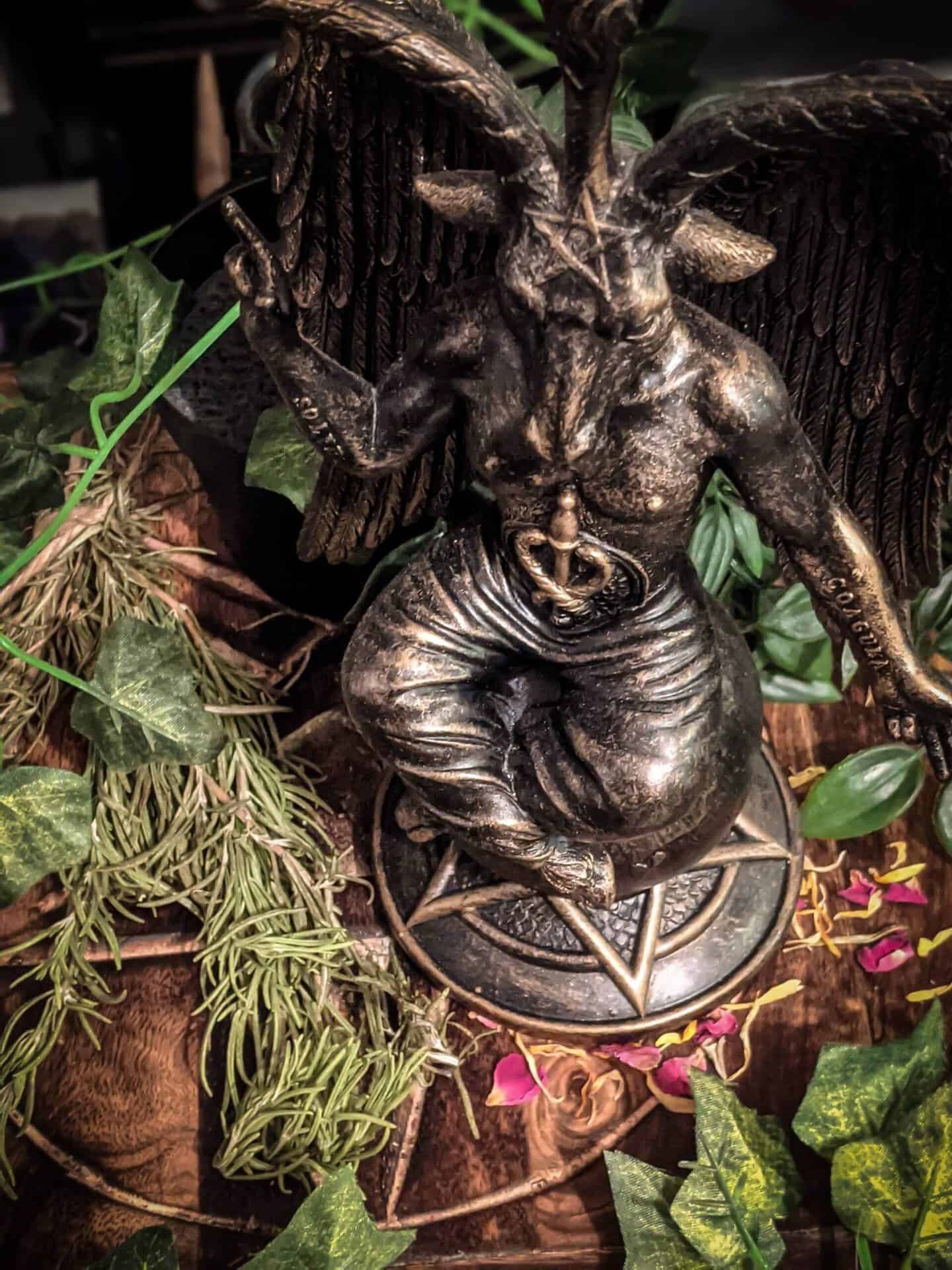 Witch Lord Statue Baphomet Sabbatic Goat Statuary for - Etsy