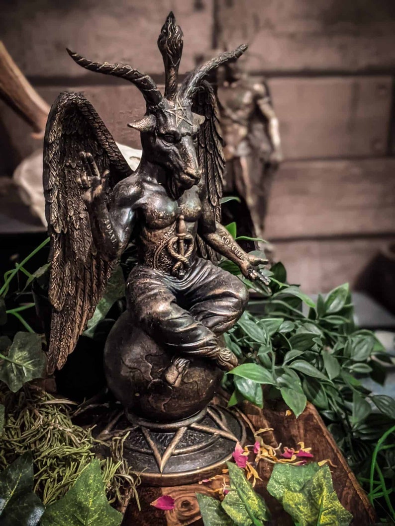 Witch Lord Statue Baphomet Sabbatic Goat Statuary for - Etsy