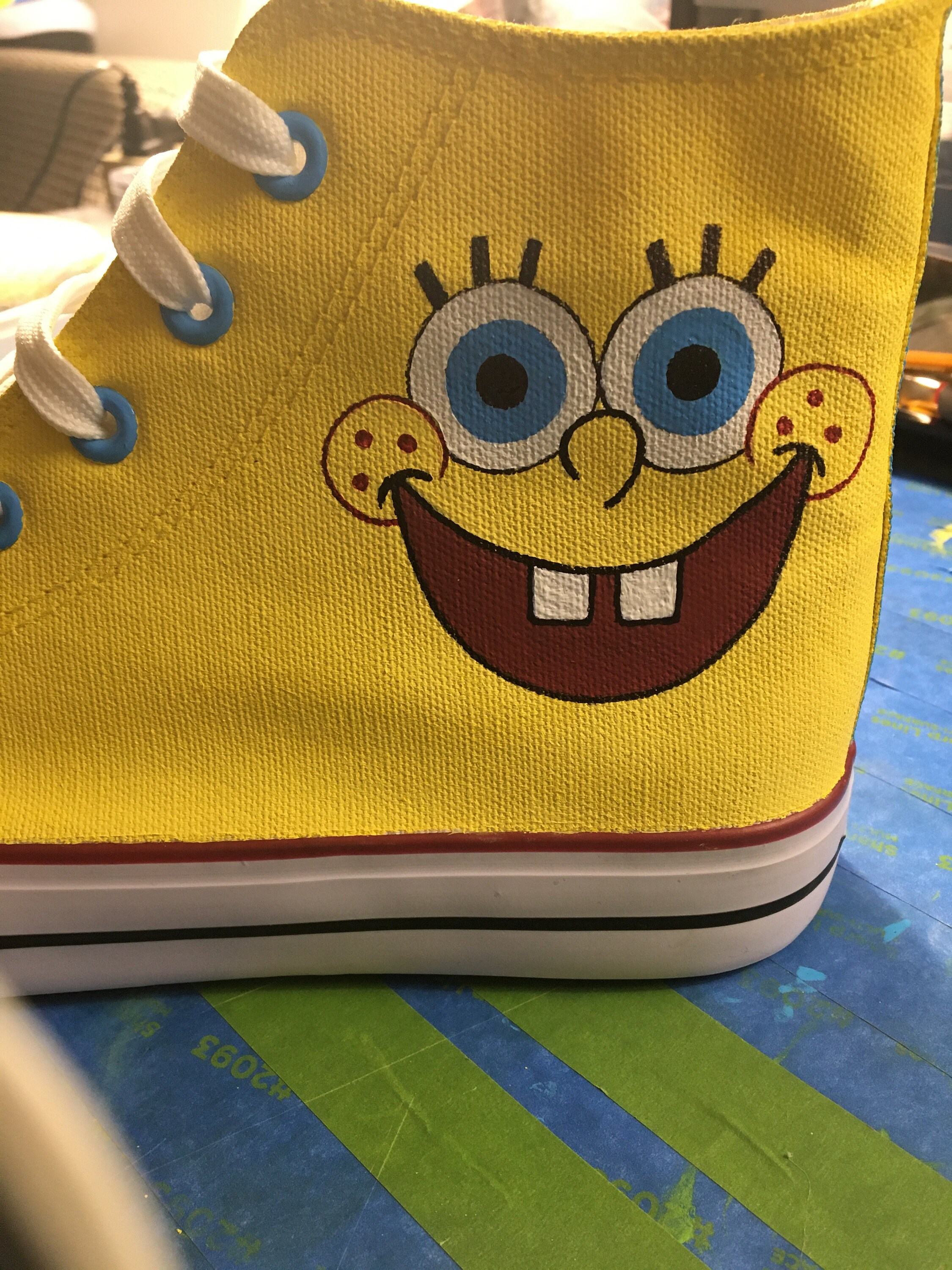 Spongebob High Tops - Etsy