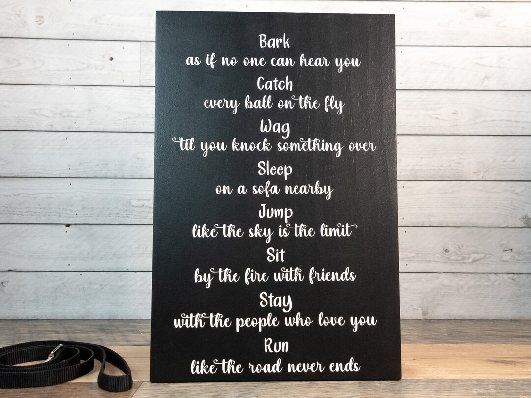 Dog Rules Wood Sign - Etsy