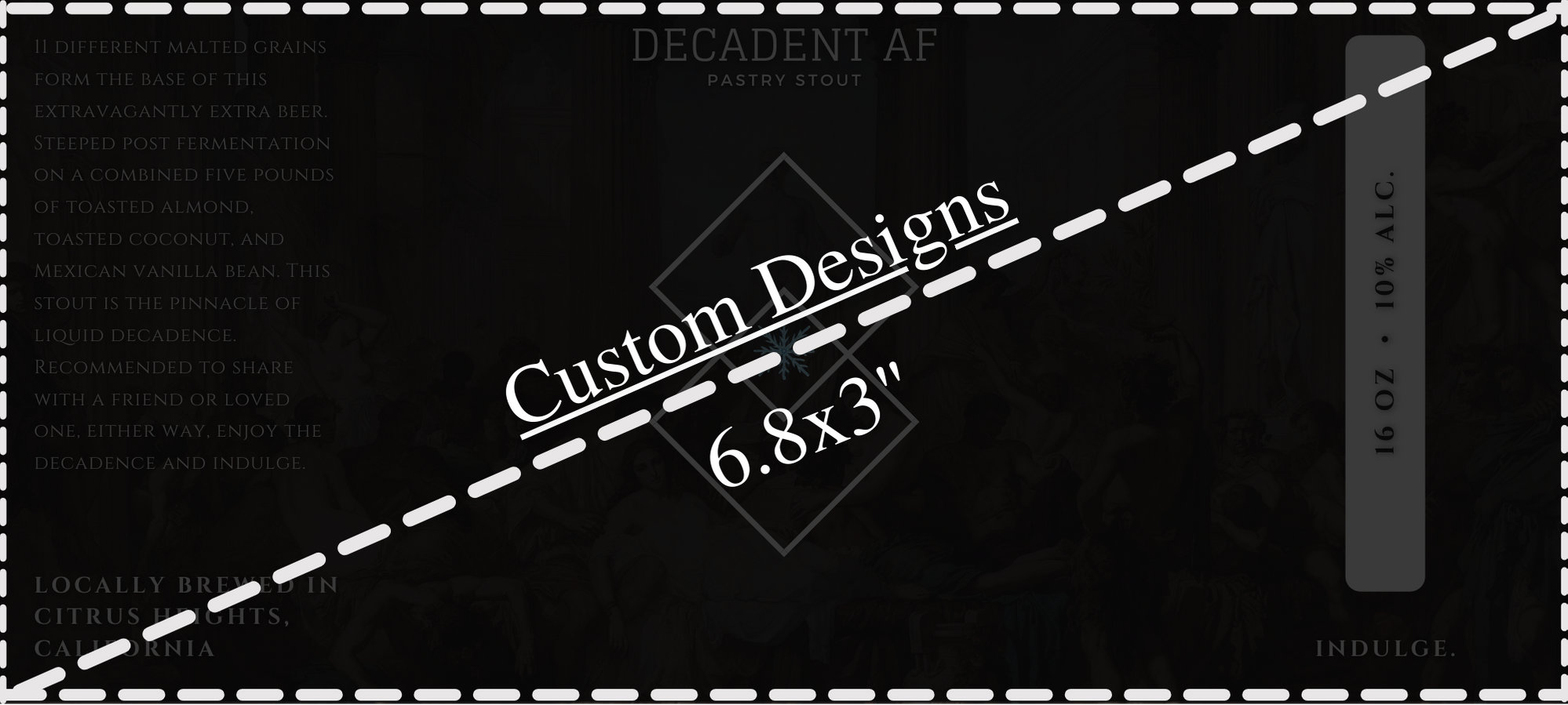 Homebrew Custom Wine Label, Textured 7x3 Stickers, Custom Beer Bottle ...