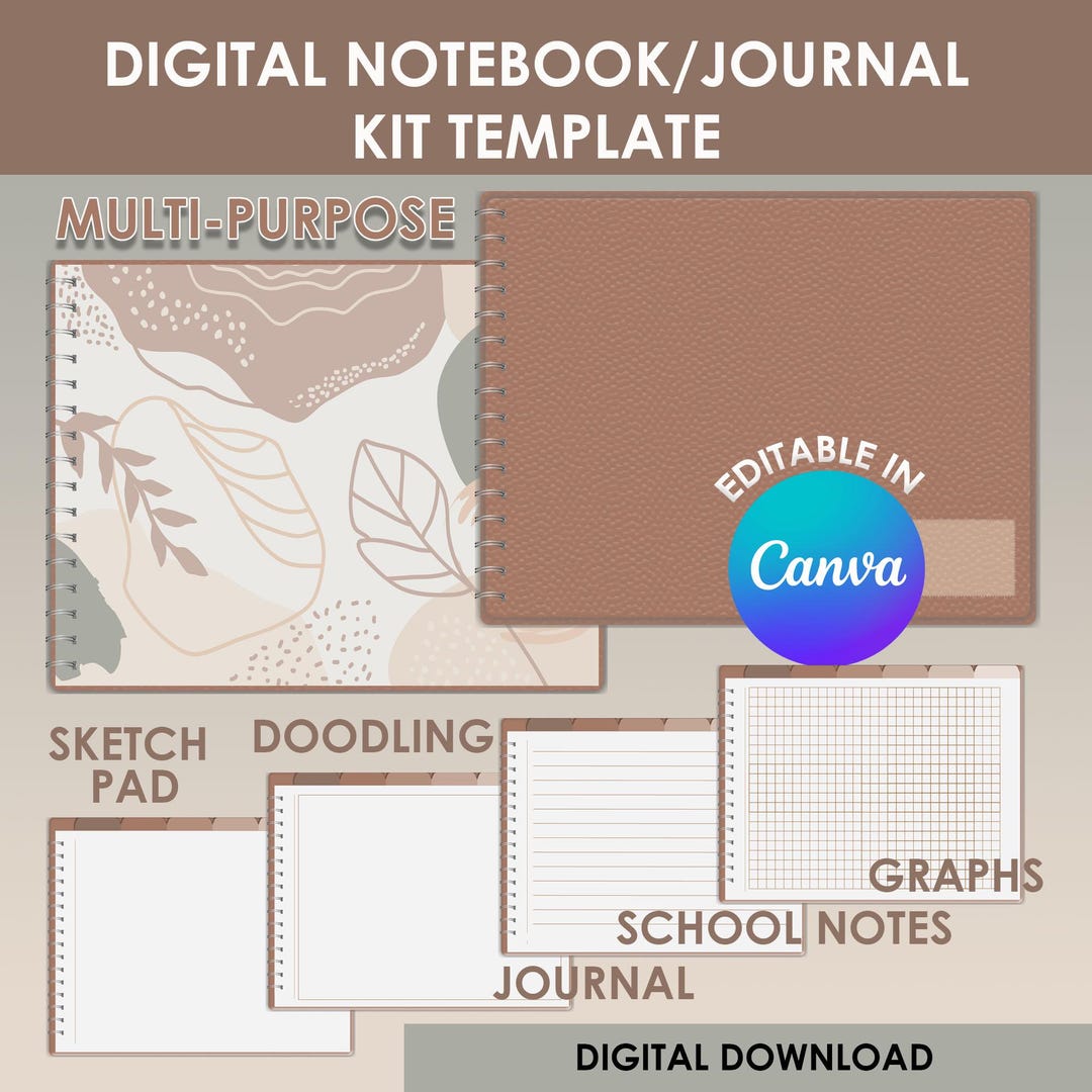 Digital Notebook, Journal, Sketch Book, Multi-purpose - Etsy