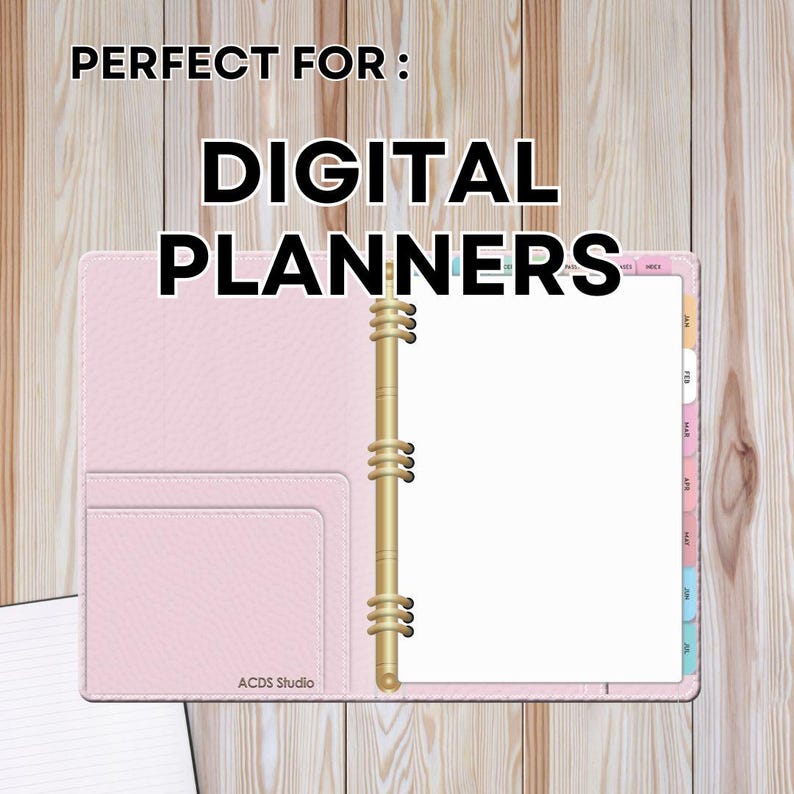 Digital Ring Binders and Spine Set - Etsy