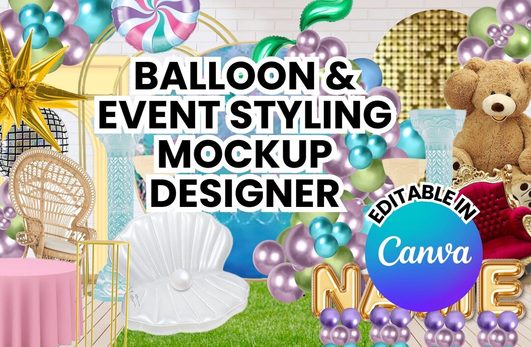 Balloon and Event Decor Mockup Designer - Etsy