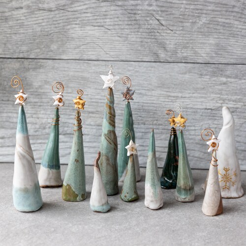 Pottery Christmas Trees // Handmade Rustic Ceramic Trees - Etsy
